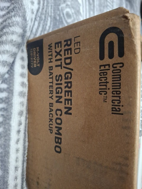 EXIT SIGN EMERGENCY light, Commercial Electric, Led , New £12.84 ...