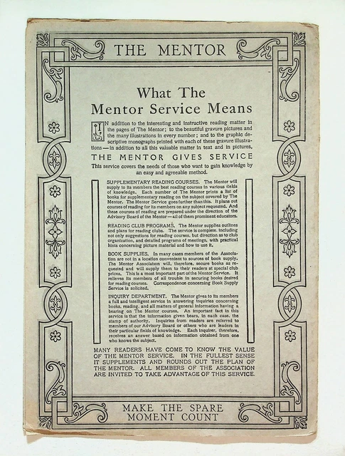 MENTOR MAGAZINE #81 VG- 3.5 1915 Low Grade £2.18 - PicClick UK