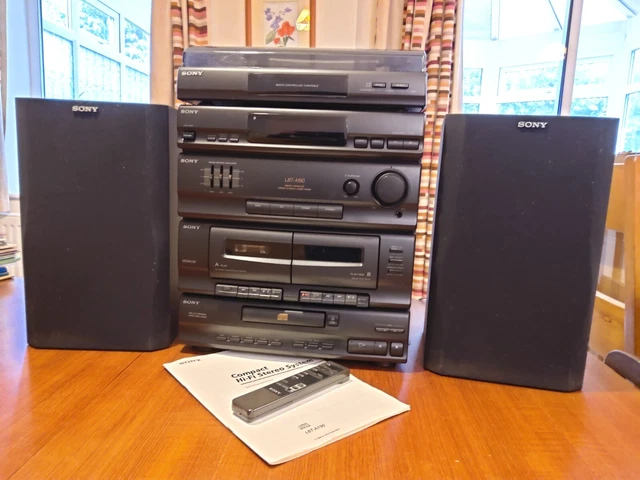 SONY MIDI SYSTEM LBT-A190: CD, turntable, dual cassette deck, radio and ...