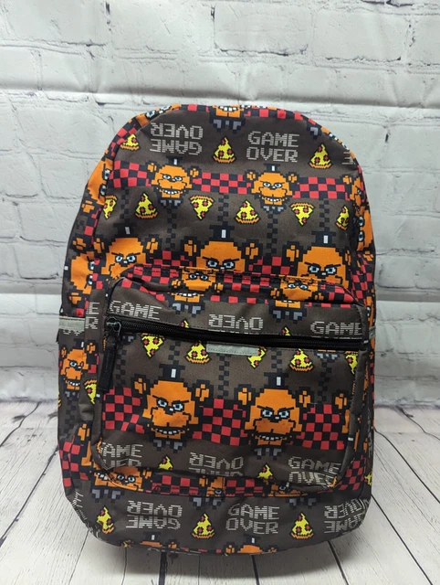 FIVE NIGHTS AT Freddys FNAF Backpack GAME OVER 16" Backpack Book Bag ...