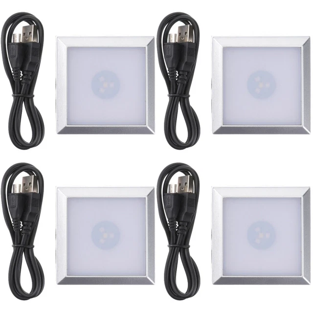 SET OF 4 Rotating Display Stand LED Lamp Holder Acrylic Light Base £23. ...