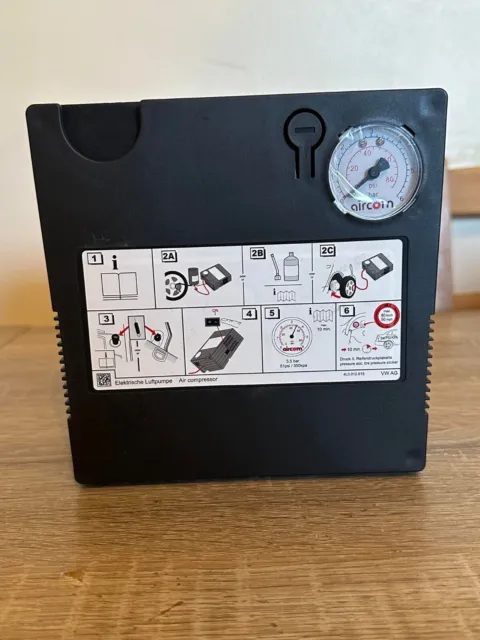 GENUINE VW AG 12V Tyre Inflator Pump Air Compressor Audi Volkswagen Seat Skoda £23.99 - PicClick UK