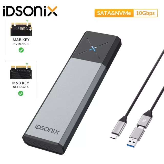 IDSONIX M.2 NVME NGFF SATA SSD Enclosure USB 3.2 Gen 2 (10 Gbps) to M.2 ... IDSONIX M.2 NVME NGFF SATA SSD Enclosure USB 3.2 Gen 2 (10 Gbps) to M.2 ...