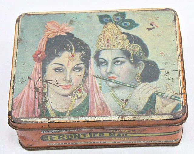 ANCIENNE PUBLICITÉ VINTAGE Royal Frontier Mail Snuff. Boîte en fer ...