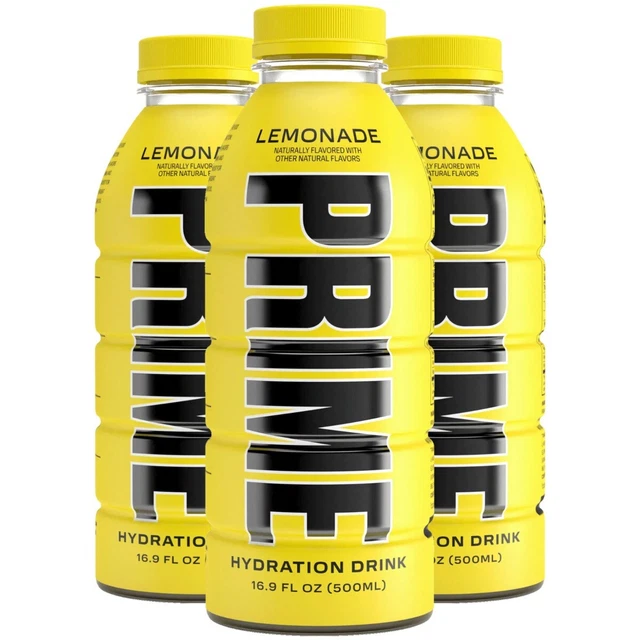 PRIME HYDRATION LEMONADE Sports Drink 16.9 Fl Oz - 3 Pack Lifestyle ...