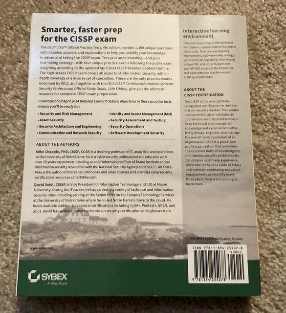 ISC2 CISSP OFFICIAL Practice Tests Fourth Edition 2024 - Mike Chapple ...