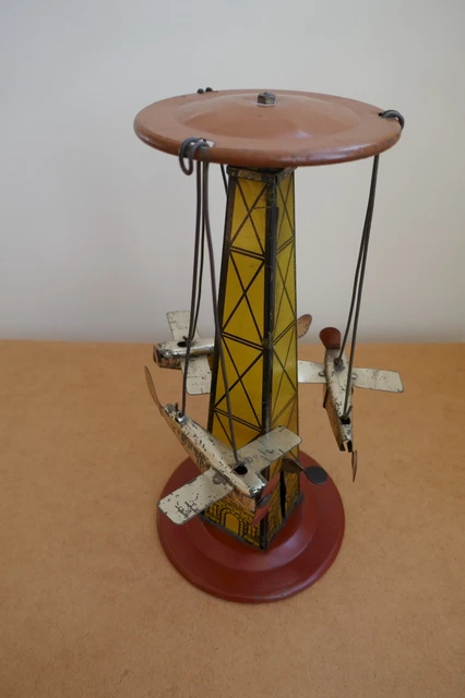 VINTAGE REEVES AIR-E-G0-ROUND Clockwork/Wind Up Amusement Park Toy £146 ...