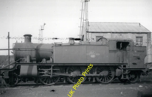 RAILWAY PHOTO 6X4 ex GWR Steam Engine 2-6-2T 6111 Oxford Shed March ...