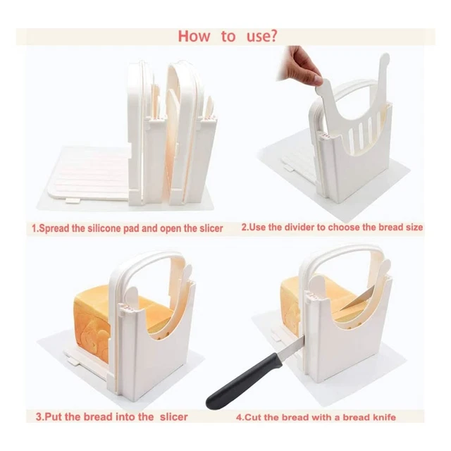 BREAD SLICER, FOLDABLE Bread Toast Slicer Sandwich Toast Slicing ...