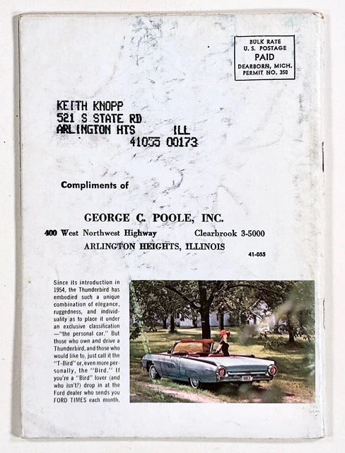 1963 JAN FORD TIMES Atlantic City HAWAII CHINESE NEW YEAR "Owner's ...