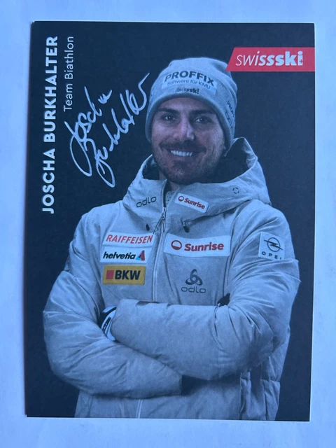 ORIGINAL SIGNIERTE AUTOGRAMMKARTE Olympia Biathlon Joscha Burkhalter ...