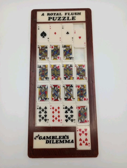 VINTAGE GAMBLER'S DILEMMA A Royal Flush Slide Puzzle 1984 Hong Kong 4 ...