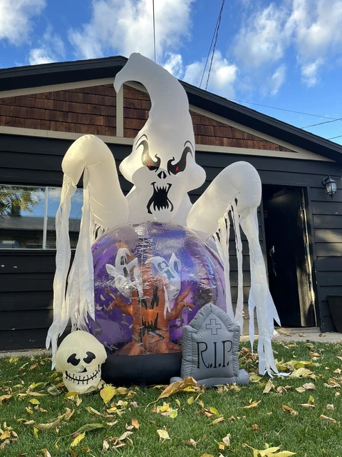 VINTAGE GEMMY AIRBLOWN Inflatable Whirlwind Globe 7’ Tall Halloween ...