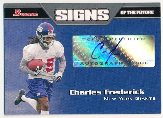 CHARLES FREDERICK 2005 Bowman Signes Du Futur #Cfre Autographe New York ...