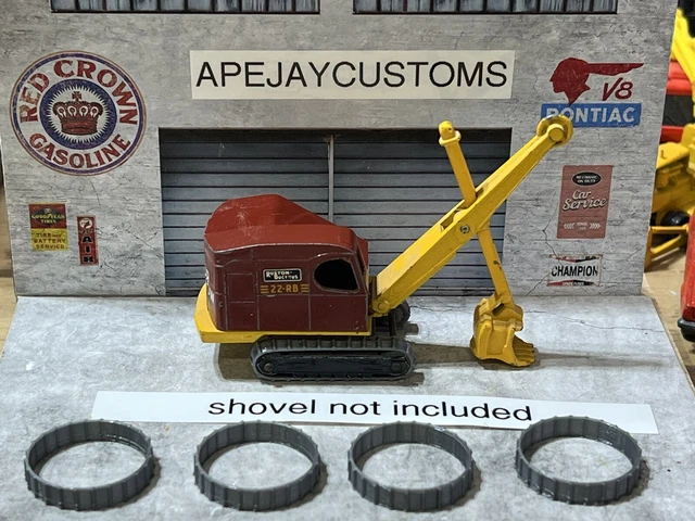 LESNEY MATCHBOX MAJOR Pack Ruston Bucyrus 22-RB Shovel #4 Grey (TRACKS ...