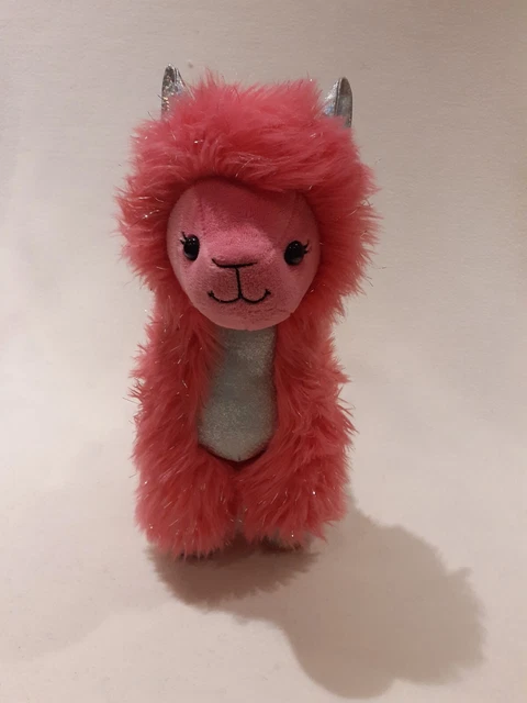 BUILD A BEAR Pink Fluffy Llama Alpaca Plush Soft Toy Glitter Sparkle ...