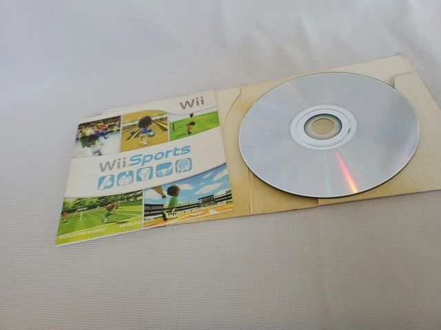 WII SPORTS NINTENDO Wii Cardboard Sleeve, Disc + Manual - Working Game ...