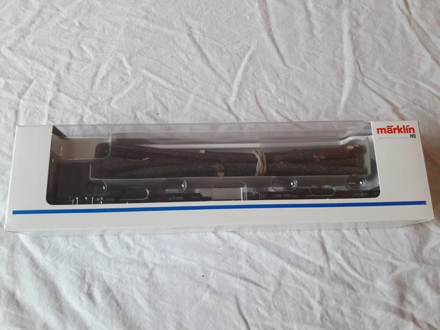 MÄRKLIN 48840 H0 DR Drehschemel-Rungen-Stammholzwagen mit Ladung, KKK ...