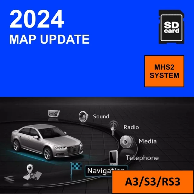 AUDI A3/S3/RS3 [2024] Sat Nav Map Update [MHS2] £59.99 - PicClick UK