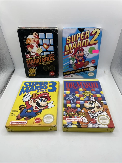 SUPER MARIO BROS 1, 2, 3 + Dr Mario Nintendo NES Games Complete In ...