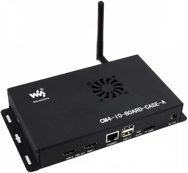 FOR RASPBERRY PI Compute Module 4 IO Board Metal Box/Case with Cooling ...