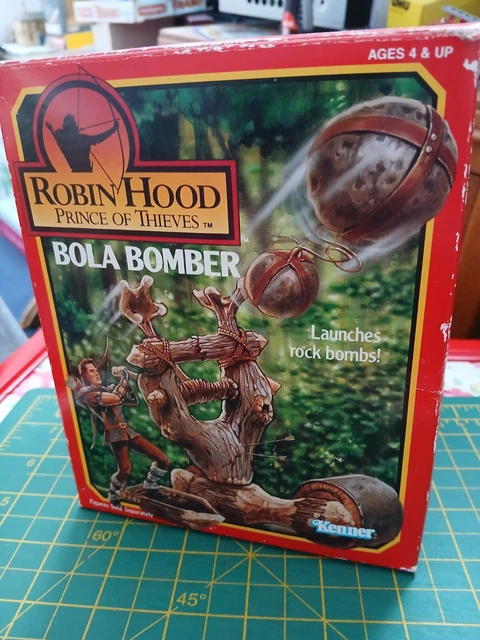 VINTAGE KENNER ROBIN Hood Prince Of Thieves Bola Bomber Toy & Box £11. ...