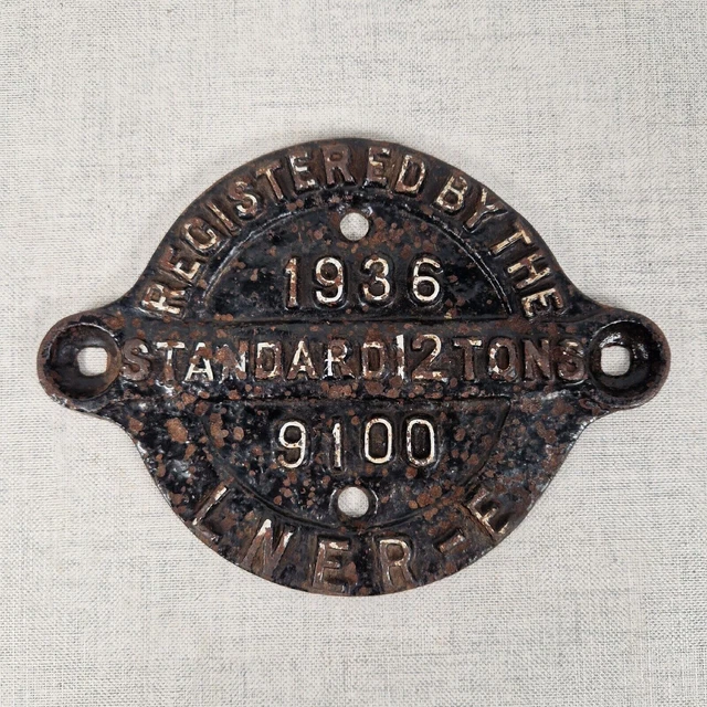 ORIGINAL LNER 1936 (9100) Cast Iron Railway Sign Standard 12 Ton LNER E ...