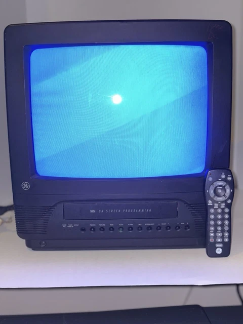 VINTAGE GE 13& CRT TV/VCR VHS Combo 13TVR60 Retro Gaming Television ...
