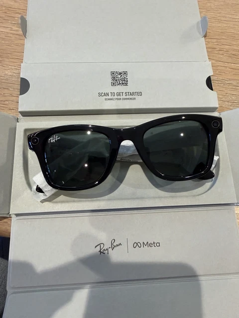 RAY-BAN | META Wayfarer (Gen 2) - Shiny Black, Green Transition lens ...
