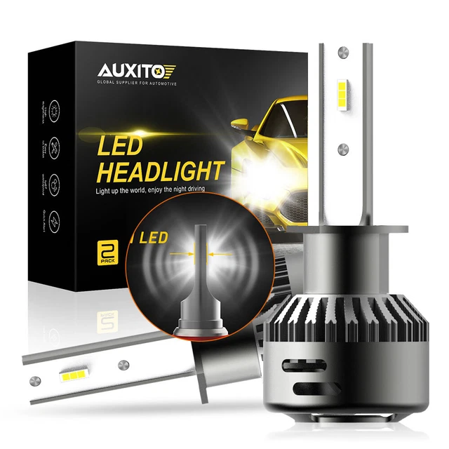 LED AUXITO H1 Headlight 6500K Low Bulbs Beam High Light Xenon White ...