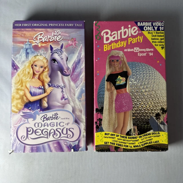 BARBIE VHS LOT (2)- Disney Epcot Birthday Party & Barbie And The Magic ...
