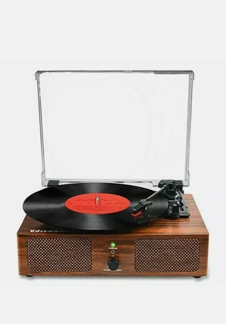 VINYL RECORD PLAYER Wireless Turntable with Built-in Speakers and USB ...