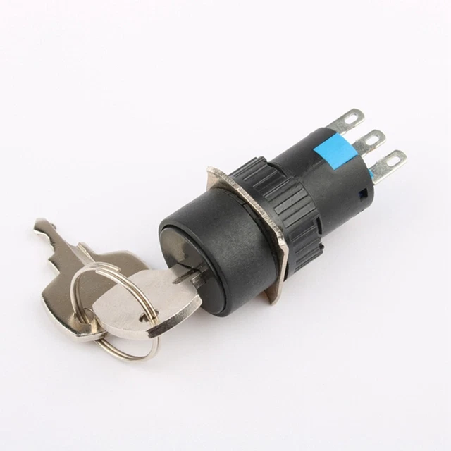 1 SET 16MM Rotary Key Switch 2-Position/3-Position Selector Switch ...