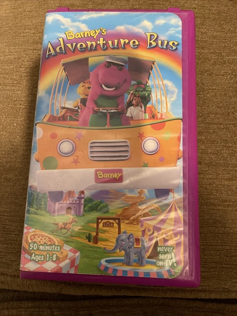 BARNEY’S ADVENTURE BUS VHS Video Tape RARE Sing Along Songs Clamshell ...