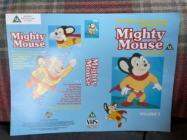 MIGHTY MOUSE & Friends Ex Rental vhs Promo sleeve Only EUR 6,93 ...