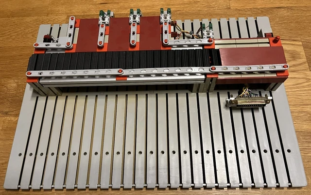 FISCHERTECHNIK MODEL FÖRDERBAND, bespielt mit Alu-Stangen EUR 59,00 ...