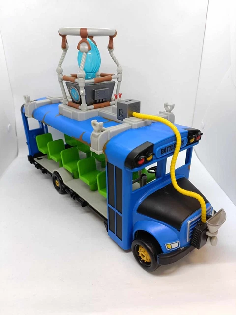 FORTNITE DELUXE BLUE Battle Bus Toy No Figure NO BALLOON Sounds Lights ...