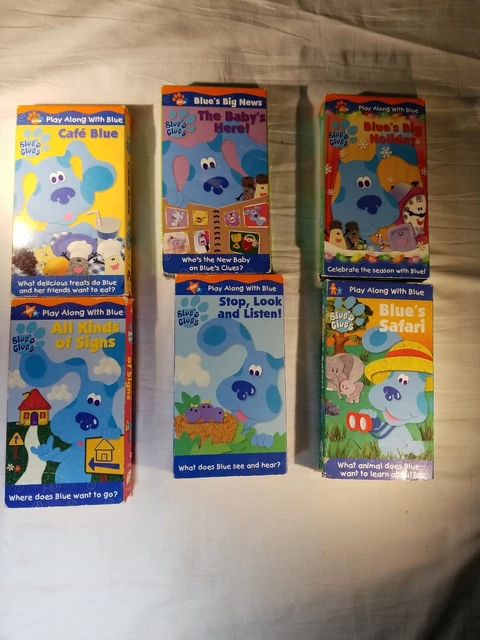 NICK JR BLUE'S Clues VHS Lot. Cafe Blue, The Baby's Here, All Kinds of ...