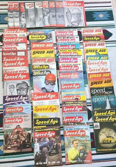 LOT OF 60 Speed Age Magazines From 1950-59 Vintage Motor Racing, Indy £ ...