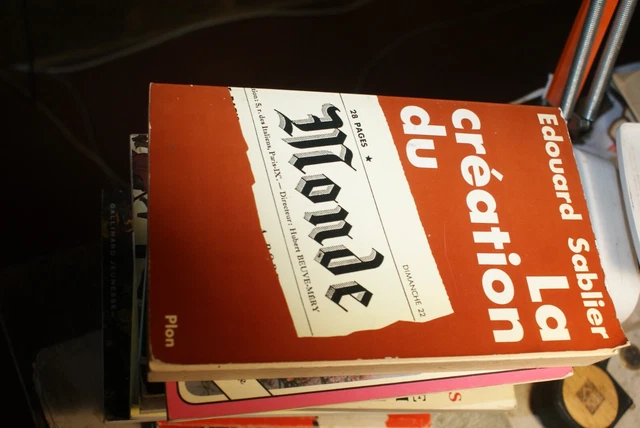 PRESSE/EDOUARD SABLIER: LA création du Monde EUR 6,00 - PicClick FR