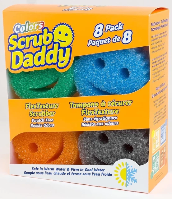 SCRUB DADDY COLORS Flex Texture Scrubber Sponges, 8 Pack £24.97 ...