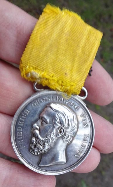 ORIGINAL EMPIRE BADEN, silver medal of merit-Frederick I. £227.95 ...
