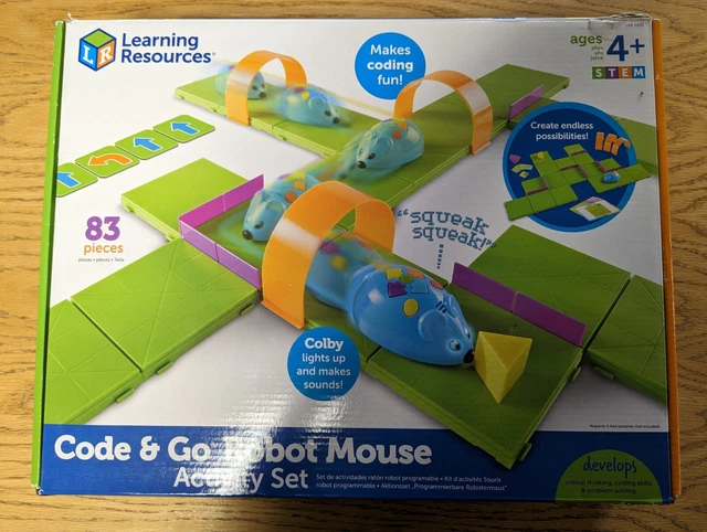 LEARNING RESOURCES PROGRAMMABLE Code & Go Robot Mouse STEM Activity Set ...