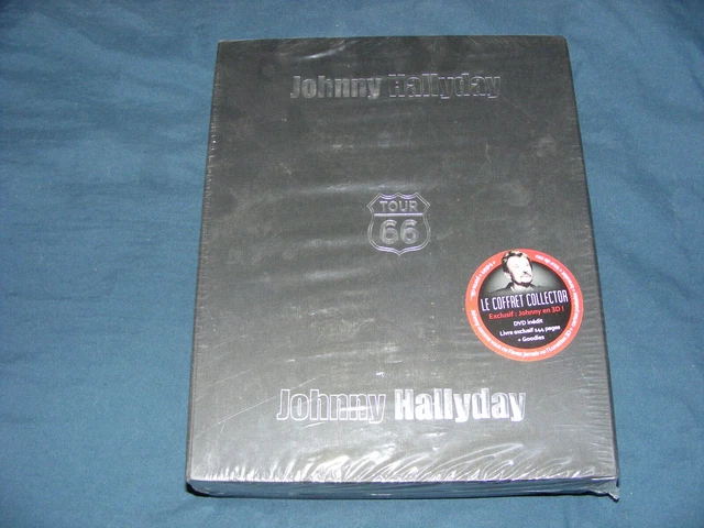 COFFRET TOUR 66 Johnny Hallyday - coffret dvd + livre +cartes postales ...