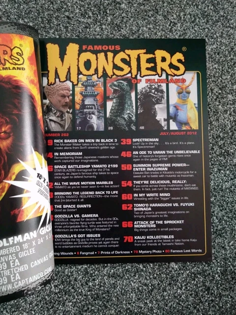 GODZILLA FAMOUS MONSTERS Filmland Monster World #262 Horror Movie ...