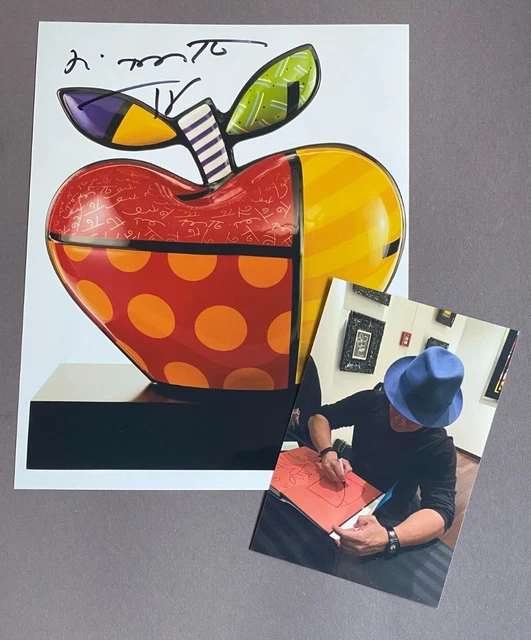 ROMERO BRITTO 'POP Art' In-person signed Foto 20x25 Autogramm + Foto ...