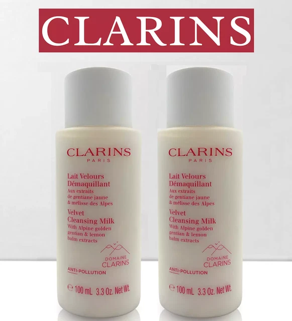 CLARINS LAIT VELOURS Demaquillant Velvet Cleansing Milk 2 x 100ml ...