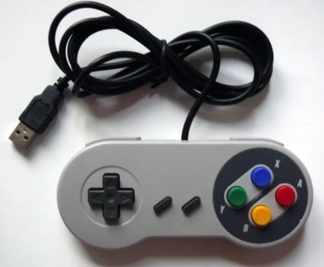 SNES STYLE USB JoyPad Control Pad Super Nintendo RaspBerry Pi3b+4 ...