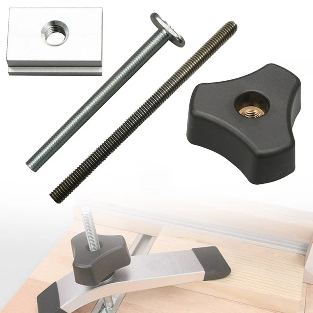 M8 T-SLOT SLIDER T-Track Jig Screw Fixture Rail Accessories Woodworking ...