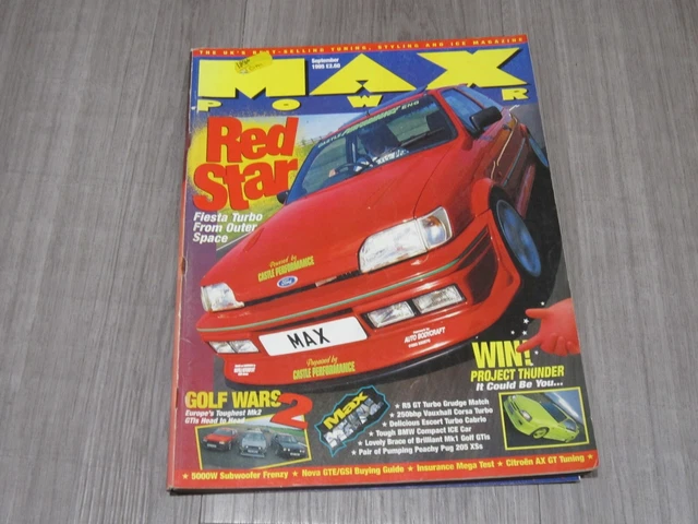 VINTAGE MAX POWER magazine September 1995, Red star Fiesta turbo £8.50 ...